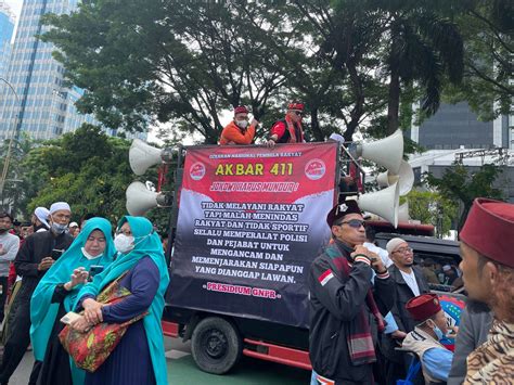 Massa Reuni 411 Mulai Padati Kawasan Patung Kuda