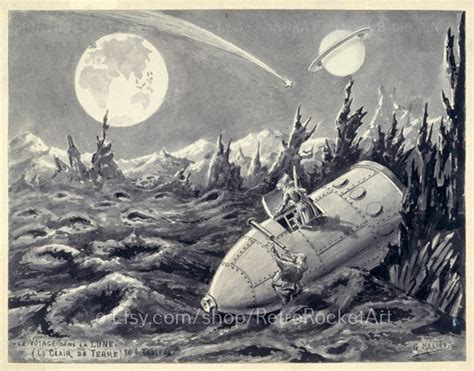 A Trip To The Moon Storyboard Georges Méliès 8 5x11 Print Vintage