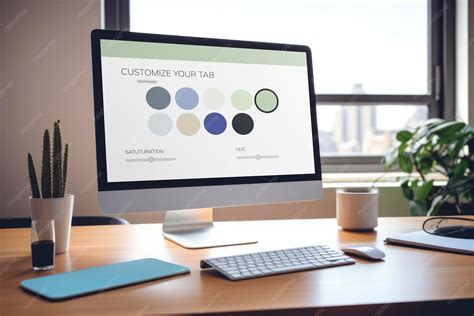Computer Desktop Screen Mockup Realistic Digital Device Psd Premium Ai Generated Psd