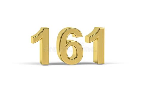 Golden D Number Year Isolated On White Background Stock