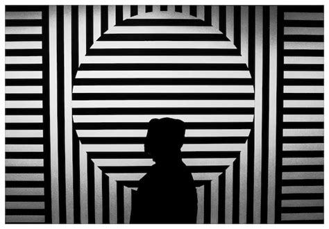 Premium Photo Silhouette Man Standing Against Striped Wall