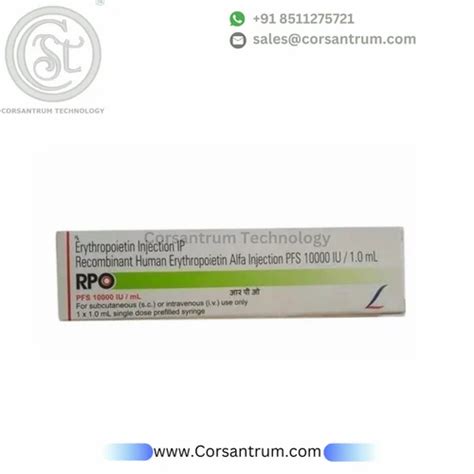 Rpo 10000 Iu Injection Recombinant Human Erythropoietin Alfa Epoetin