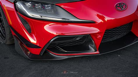 REXPEED DRY CARBON FRONT BUMPER COVERS SIDE LOWER SupraMKV