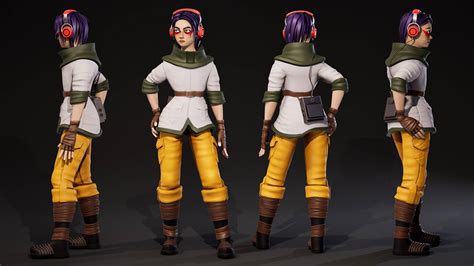 Stylized Character Female Adventure 01 3d Model By Ppplux8