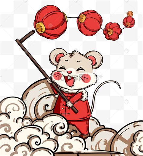 拿灯笼的老鼠图片 拿灯笼的老鼠图片素材免费下载 千库网
