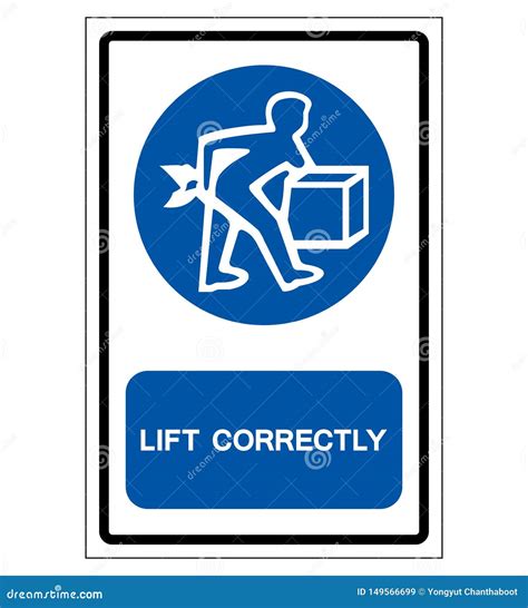 Lift Correctly Symbol Sign Vector Illustration Isolate On White