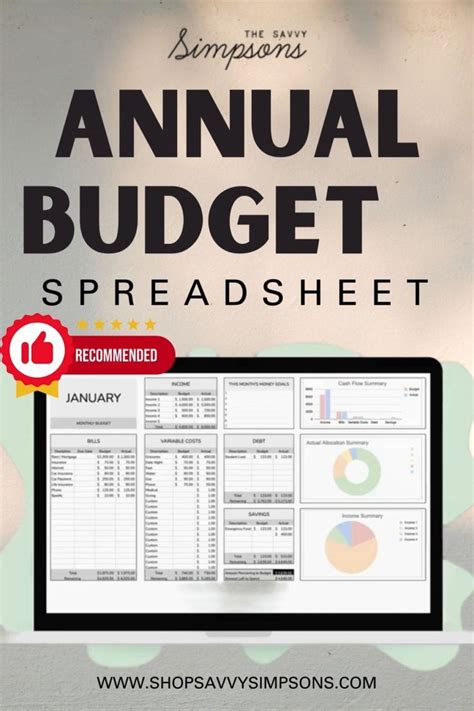 Take Control Of Your Finances With Annual Budget Spreadsheet Artofit