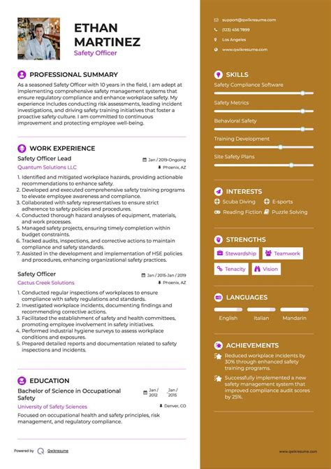 10 Safety Officer Resume Samples And Templates For 2025
