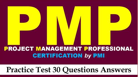 PMP Exam Question Bank Test 30 Answer Keys