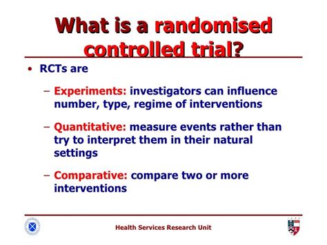 Randomised Controlled Trials