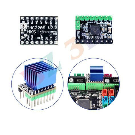 Bz 3d Tmc2209 V2 0 Stepper Motor Driver 2 5a Uart For Mks Sgen Support Sensorless Homing 5 Pcs