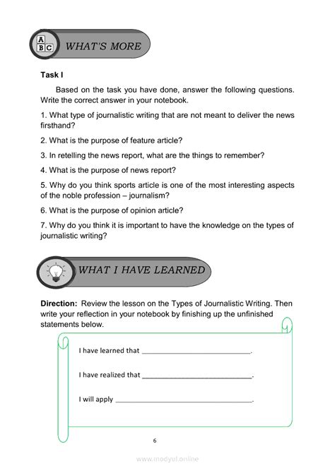 English Quarter 4 Module 5 Distinguishing Among Types Of Journalistic Writing Grade 4 Modules