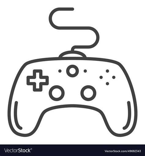 Gamepad For Computer Gamer Controlling Device Vector Image
