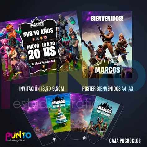 Kit Imprimible Fornite Candy Bar Deco Punto Diseño Gráfico En Venta