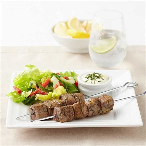 Lamb Kebabs And Yoghurt Sauce Lamb And Beef