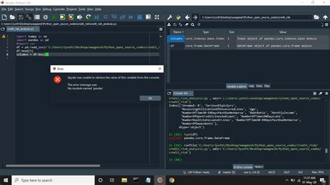 Improve Error Message When Trying To View A Dataframe And Pandas Is Not Installed Next To Spyder