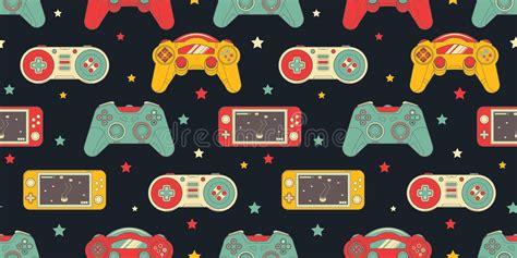Gaming Controller Pattern Stock Illustrations 2 437 Gaming Controller Pattern Stock