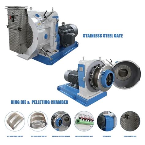 Large Capacity Chicken Cattle Sheep Pelletizer Poultry Feed Pellet Mill