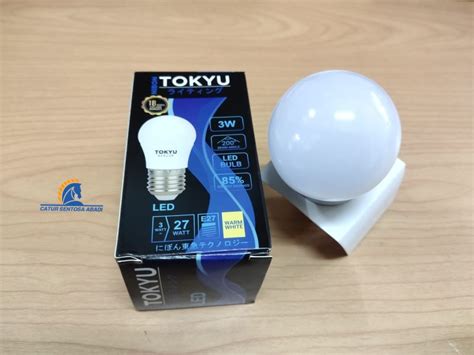 Mentol Lampu Bohlam Bulb LED 3 Watt TOKYU Warm White Kuning Cream Lazada Indonesia