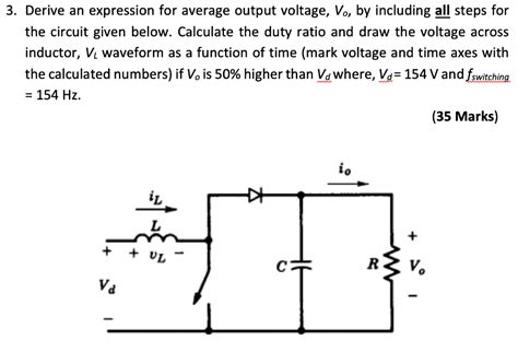 solved 3 derive an expression for average output voltage