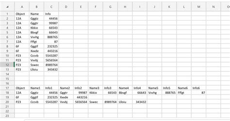 How To Copy Data From Lines To Rows But Keep It Grouped Transpose Doesnt Work Rexcel