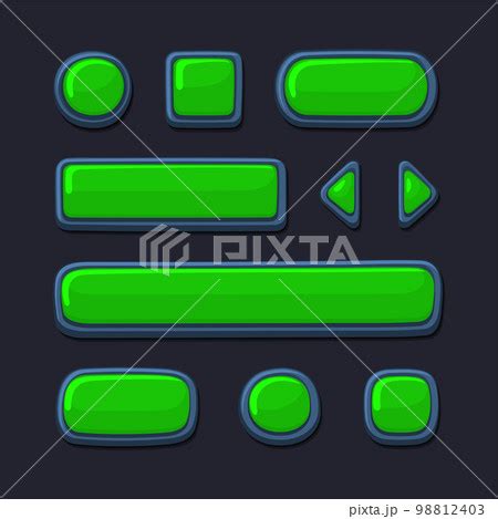 Casual Game UI Kit Buttons Set Cartoon Style のイラスト素材 98812403 PIXTA