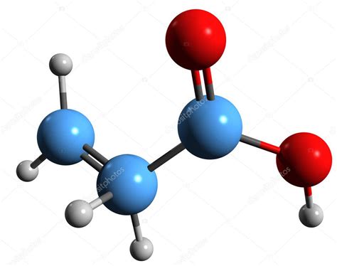Imagen 3d De La Fórmula Esquelética Del ácido Acrílico Estructura