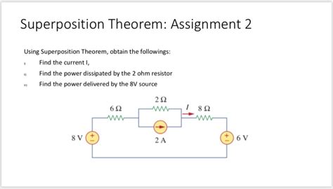 solved superposition theorem assignment 2 using