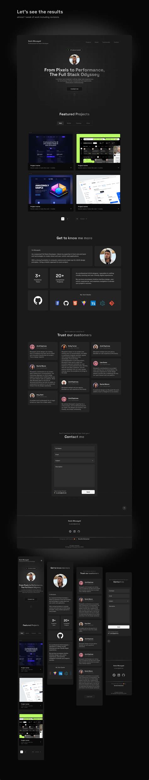 Developer Portfolio Behance