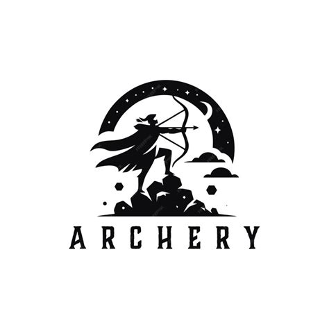 Premium Vector Archer Logo Designs Concept Archery Silhouette Logo