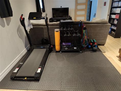 My Basement Gym Divided In Two Rooms Due To Awkward Space Rhomegym