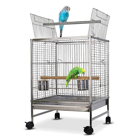 Buy Lilithye Stainless Steel Small Bird Cage Open Top Standing Conure
