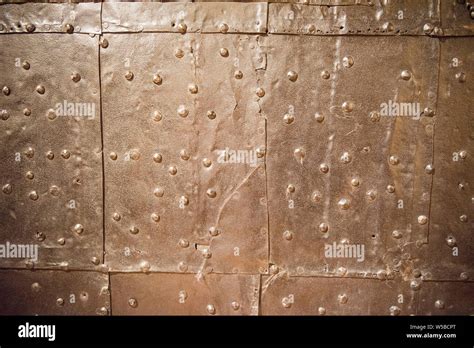 Metal Rusty Background With Rivets Stock Photo Alamy