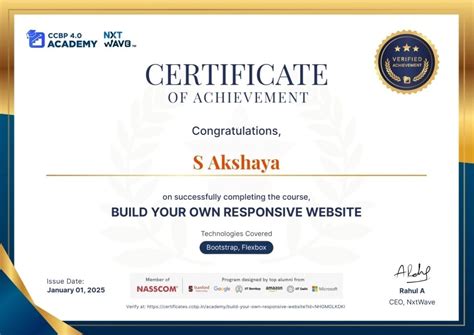 Akshaya Siva On Linkedin Nxtwave Nxtwaveacademy Responsivewebsite