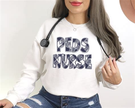Cute Pediatric Nurse Sweatshirt Peds Nurse Crewneck Etsy