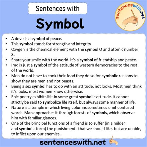 Sentences With Symbol Sentences About Symbol Sentenceswithnet