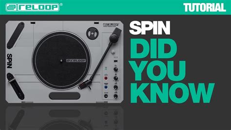 Reloop SPIN the Portable Turntable System - Did You Know? (Tutorial ...