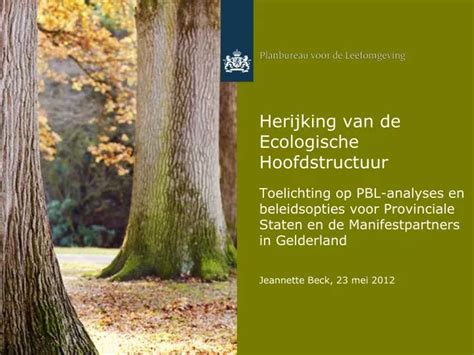 Ppt Herijking Van De Ecologische Hoofdstructuur Powerpoint