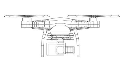 Drone Concept Vector Scheme Illustration Outline Vector Scheme Illustration Outline Png And