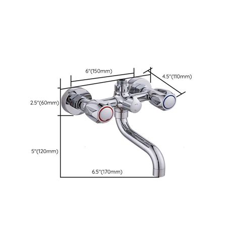 Chrome Bath Faucet Trim Wall Mounted Swivel Spout With Handheld Shower