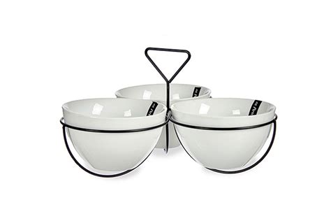 Set 3 White Porcelain Bowls Malloupas And Papacostas