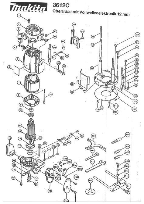 Запчасти Makita 3612C в Киеве. Купить запчасть Макита 3612C — Цена ...