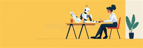 Collaboration Between Human And Robot On An Innovative Project In A Modern Workspace Generative