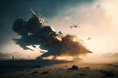 Premium Ai Image Futuristic Scene With Astronauts In Space Exploring