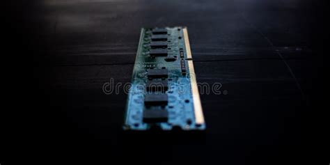 Computer Ram Memory In Low Light Stock Image Image Of Bright Black