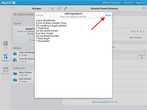 copying and pasting recipes into anylist anylist help