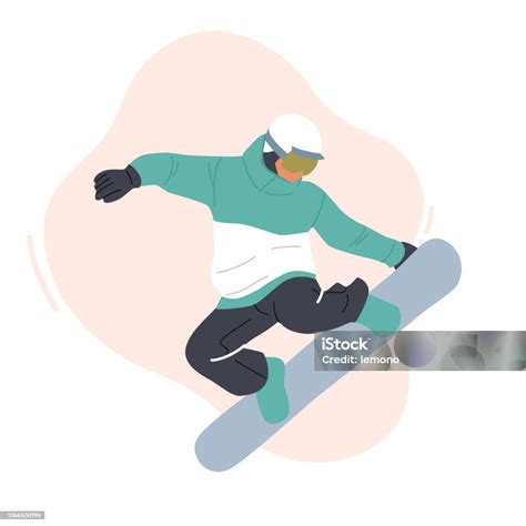 마운틴 스키 리조트 스노우 보드 레크리에이션 겨울 익스트림 스포츠 활동 및 스포츠 젊은 스포츠맨 점프 스노우보딩에 대한 스톡