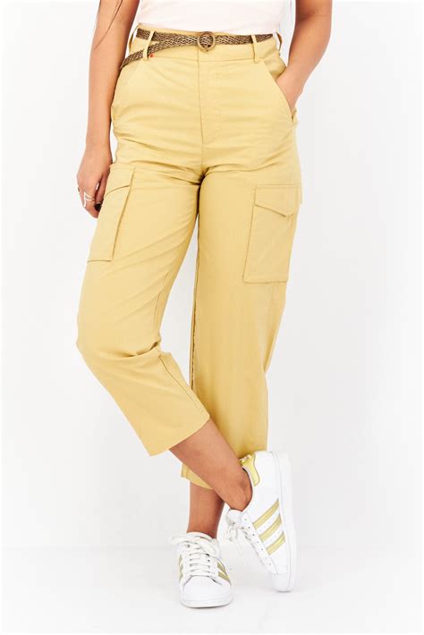 Buy Only Women Regular Fit Solid Cargo Pant Tan Online Brands For Less