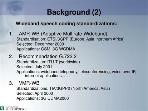 Ppt Vmr Wb Operation Of The 3gpp2 Wideband Speech Coding Standard