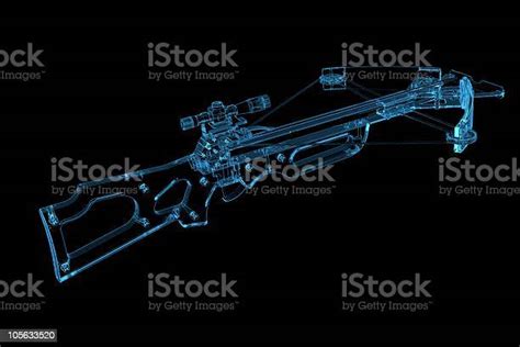 Crossbow 3d X선 청색 투명 청사진에 대한 스톡 사진 및 기타 이미지 청사진 총 석궁 Istock